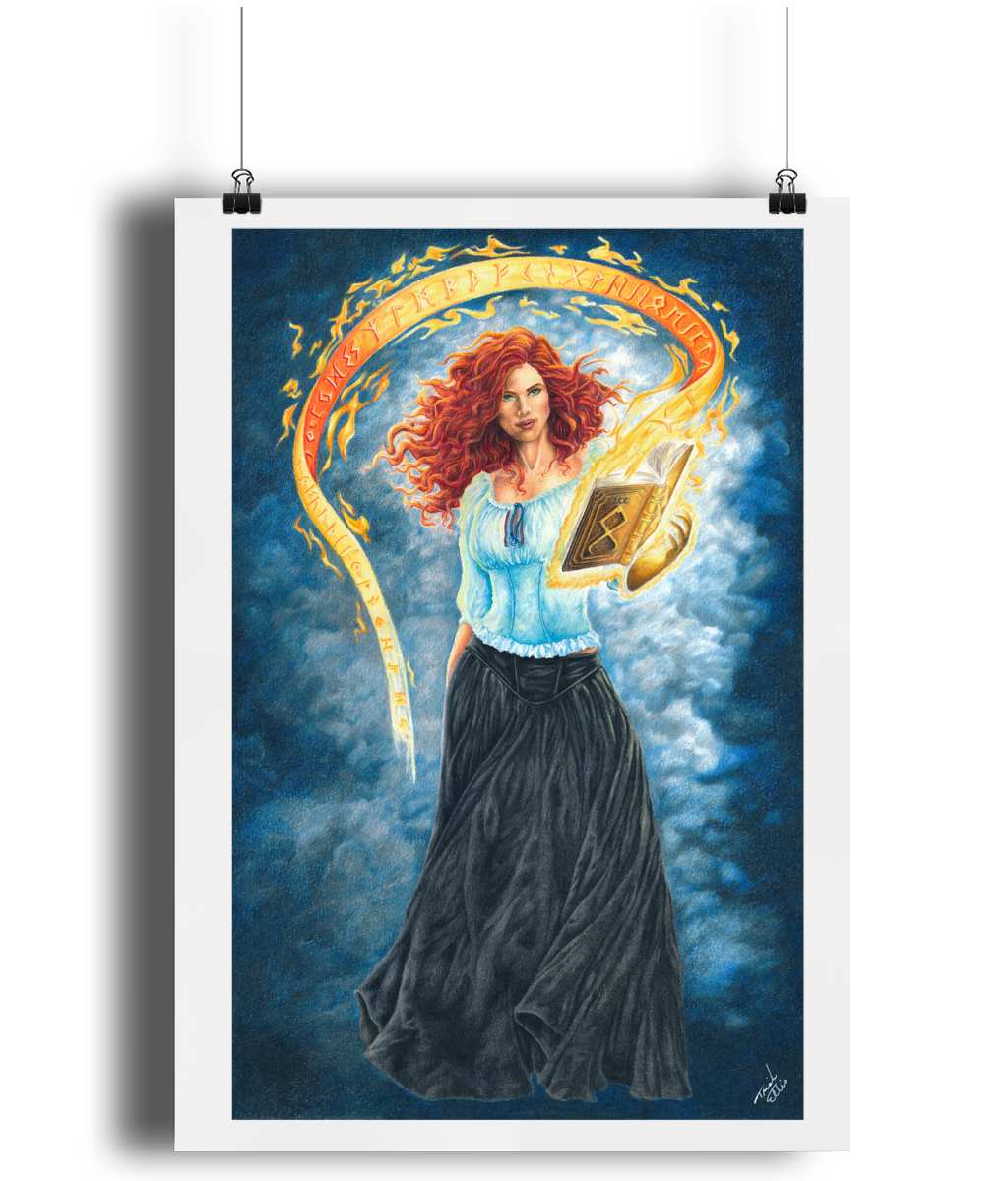 A3 Fine Art Bamboo Print - Portrait Amber DeLea Finished Colours 300dp